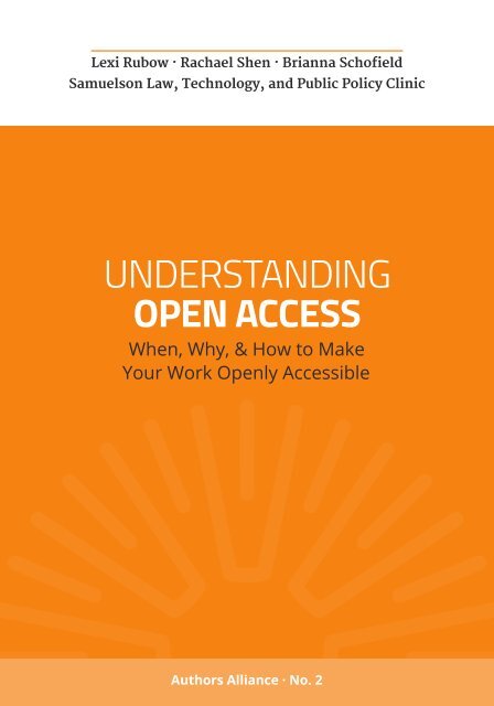 UNDERSTANDING OPEN ACCESS