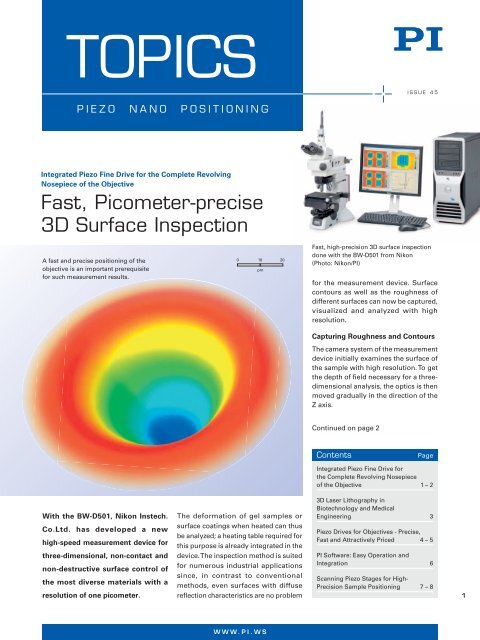 Fast, Picometer-precise 3D Surface Inspection
