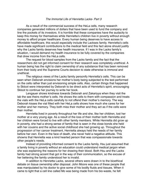 Henrietta Lacks part 3 PDF