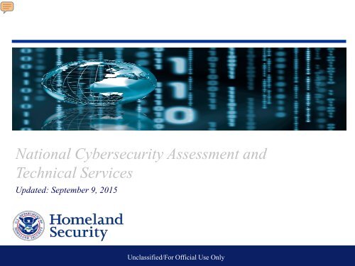 National Cybersecurity Assessment and Technical Services