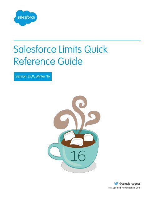Salesforce Limits Quick Reference Guide