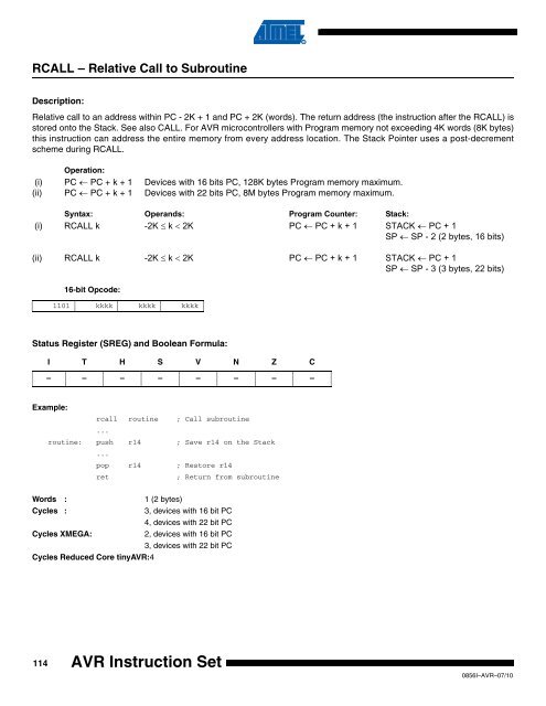Rcall Relative Call T 7792