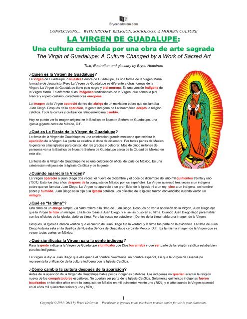 LA VIRGEN DE GUADALUPE