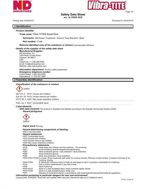 Safety Data Sheet
