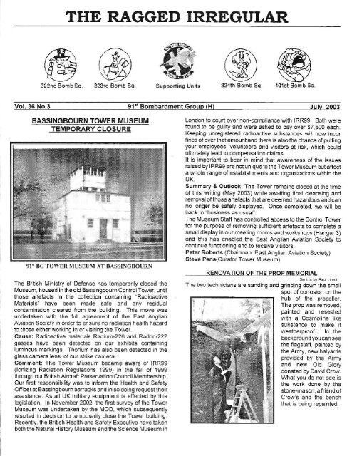 THE RAGGED IRREGULAR - the 91st Bomb Group!