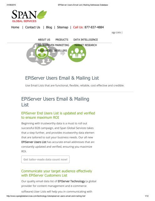 Get Companies using EPiServer tools from Span Global Services