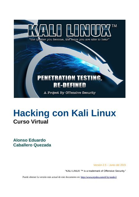 Hacking con Kali Linux Curso Virtual