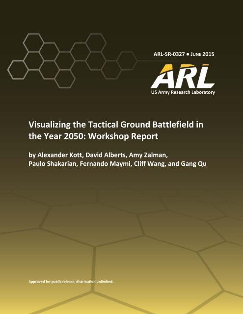 Visualizing the Tactical Ground Battlefield in the Year 2050 Workshop ...