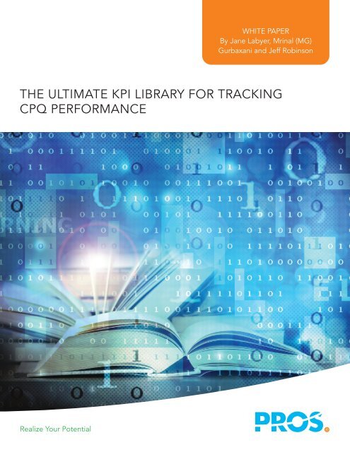 THE ULTIMATE KPI LIBRARY FOR TRACKING CPQ PERFORMANCE