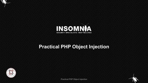 Practical Php Object Injection