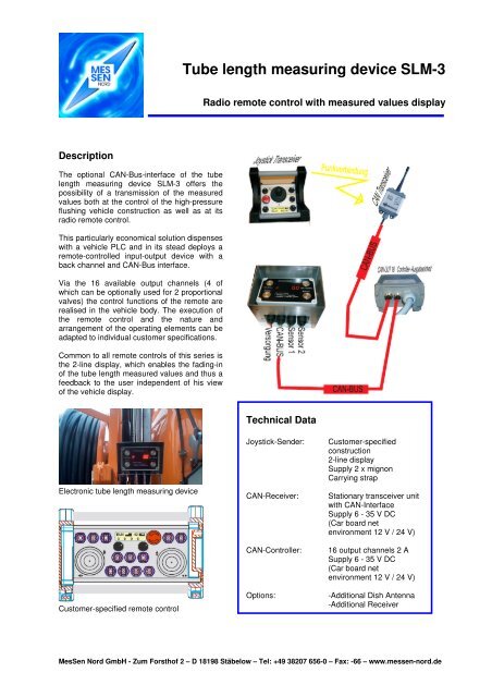 Electronic Hose Length Meter SLM-3 with Option CAN-Bus for High ...