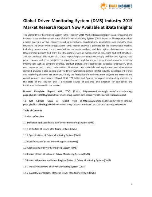 Global Driver Monitoring System