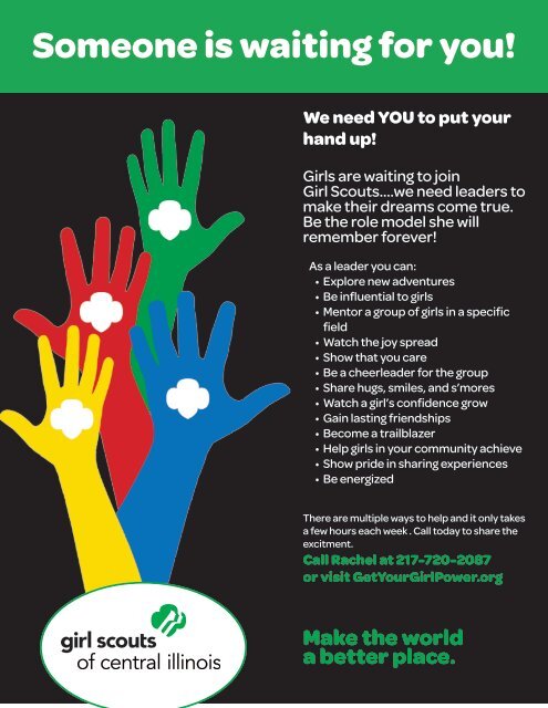 Volunteer flyer-We Need You Girl Scout Leaders