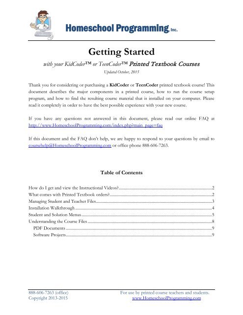 Homeschool Programming Getting Started