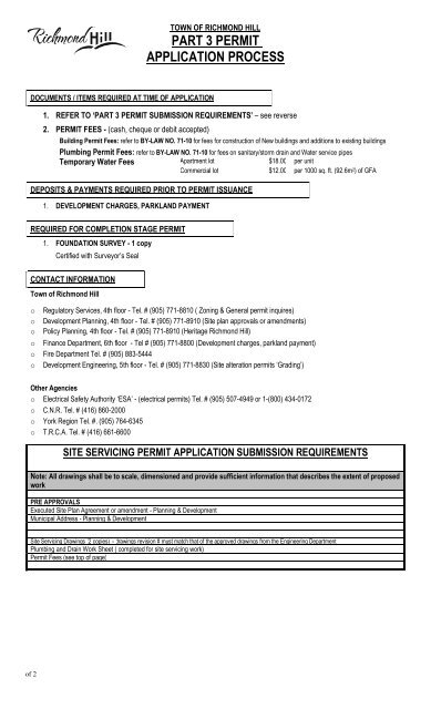 PART 3 PERMIT APPLICATION PROCESS