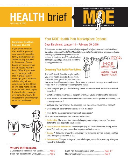 Health Brief #2- Plan Options
