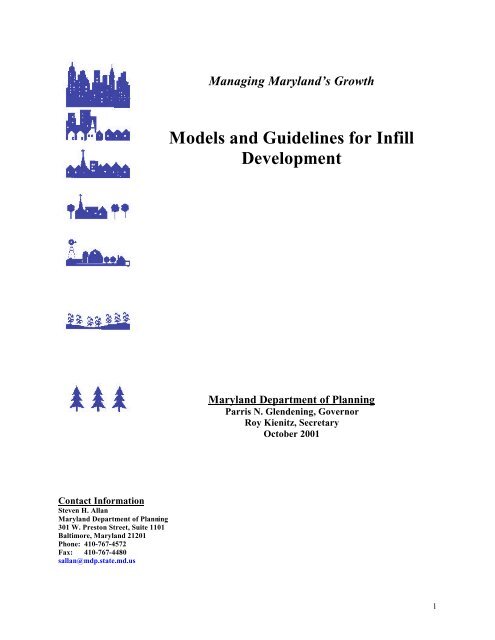 Models and Guidelines for Infill Development - Maryland ...