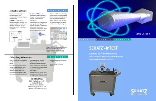 SCHATZ -inTEST - SCHATZ USA Inc.