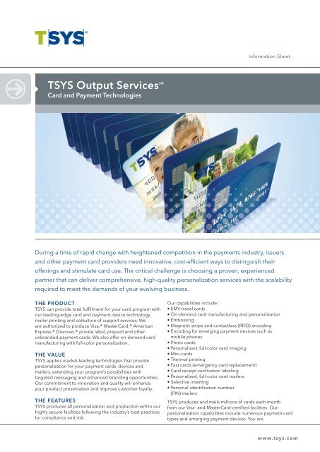 Card and Payment Technologies - TSYS