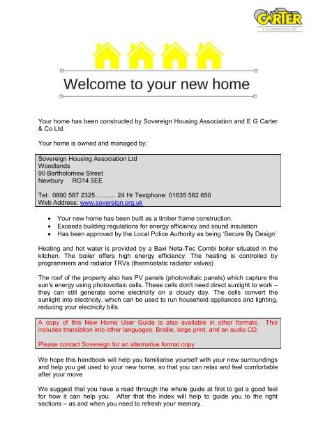 Housing home user guide