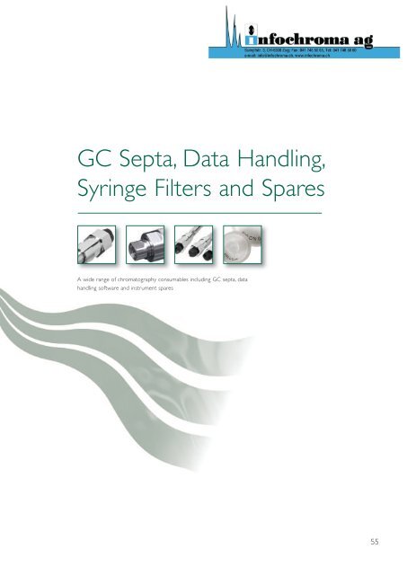 GC Septa, Data Handling, Syringe Filters and Spares