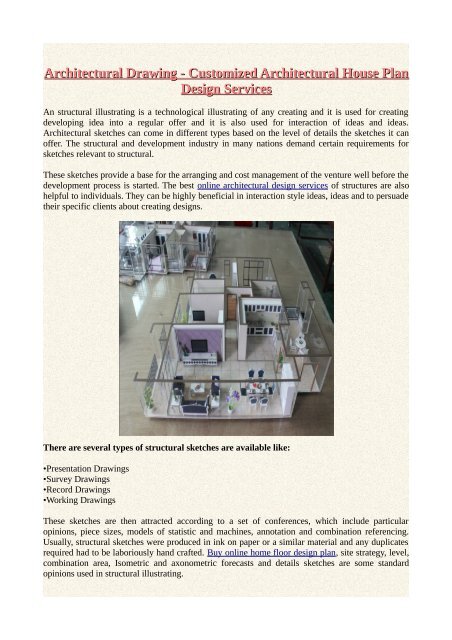 Architectural Drawing - Customized Architectural House Plan Design Services