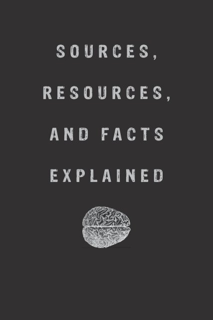 SOURCES RESOURCES AND FACTS EXPLAINED