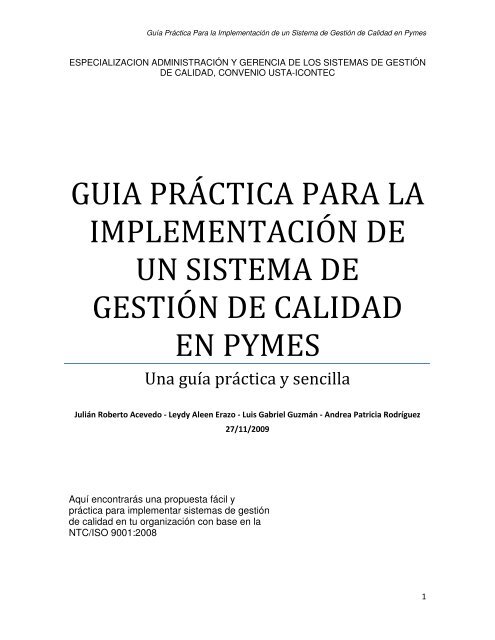 Guia de Implementacion de ISO 9001