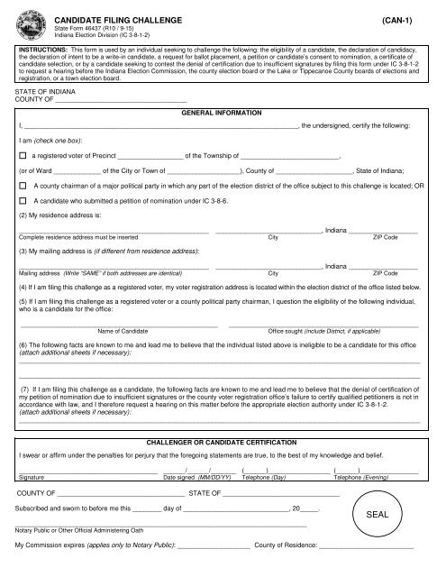 Candidate Filing Challenge