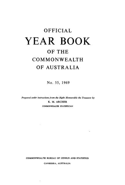 Australia Yearbook - 1969
