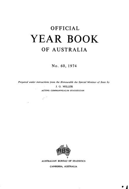 Australia Yearbook - 1974