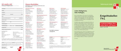 Entgelttabellen TV-L - GEW