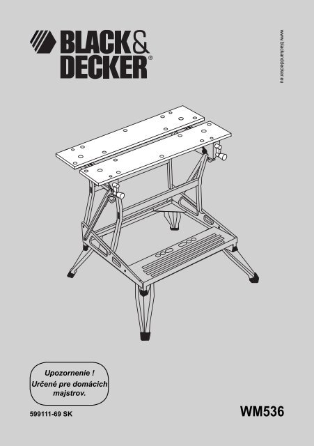 BlackandDecker Workmate- Wm536 - Type 3 - Instruction Manual (Slovacco)