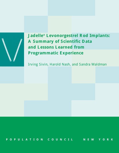 Jadelle® Levonorgestrel Rod Implants - Population Council