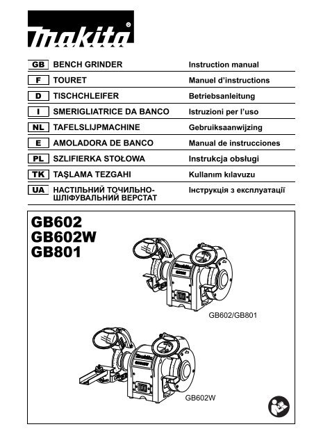 Makita MOLA DA BANCO 150mm - GB602 - Manuale Istruzioni