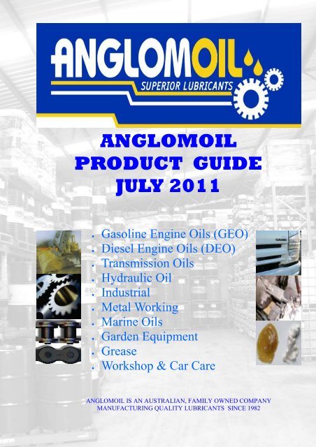 anglomoil product guide july 2011 - Lube Control