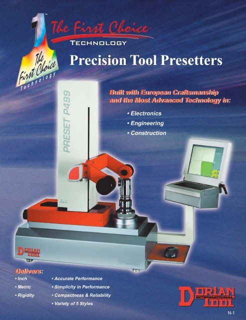 Precision Tool Presetters - Dorian Tool International
