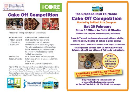 Cake off flyer cover