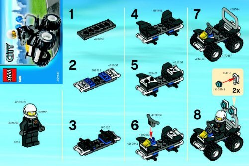 Lego Police 4x4 - 5625 (2008) - Penguin BUILD. INSTR. 2001, 5625 IN