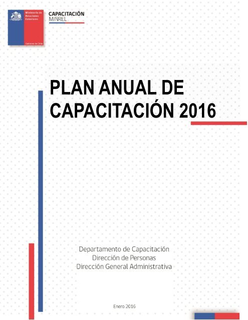 Plan Anual de Capacitación 2016 Plan Anual de Capacitación 2016