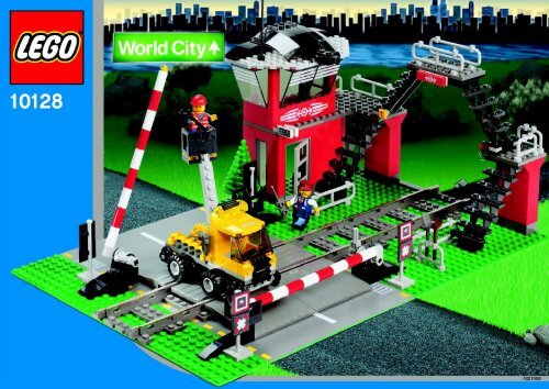Lego Train Level Crossing - 10128 (2003) - Train Engine Shed BI 10128