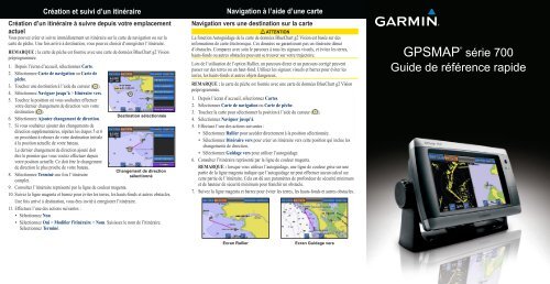 Garmin GPSMAP 740s - Guide de reference rapide
