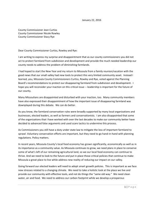 County Commissioner Letter 1.22.2016