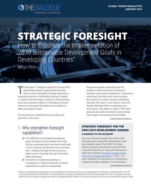 STRATEGIC FORESIGHT
