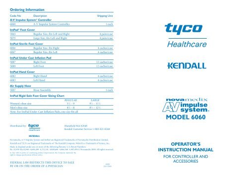 A-V Impulse System Model 6060 Operator's Instruction Manual