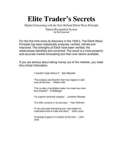 Elite Trader's Secrets - AutoTradingFx