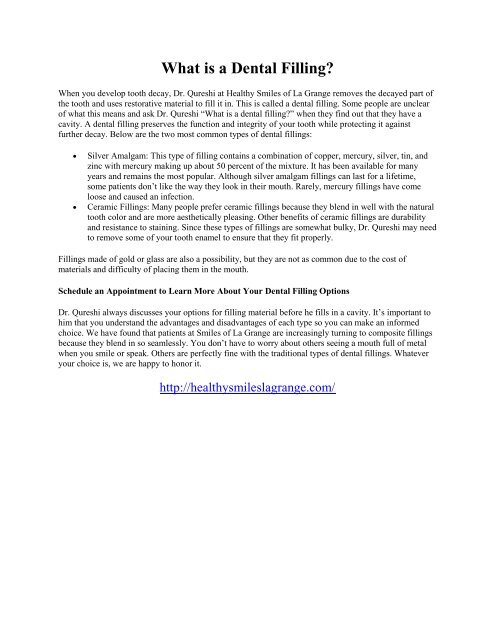 What is a Dental Filling?