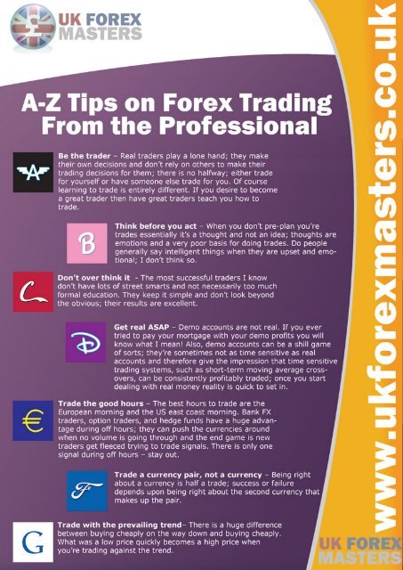 A-Z Tips on Forex Trading - The Secrets of Forex Trading A-Z Tips on Forex Trading - The Secrets of Forex Trading