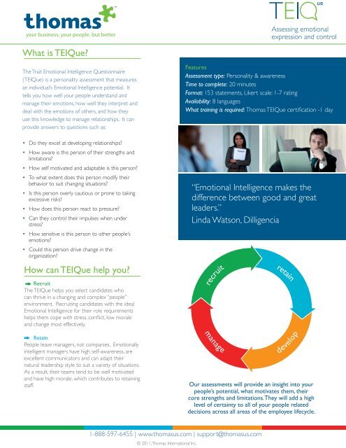 What is TEIQue? How can TEIQue help you? - Thomas International