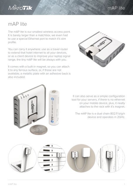 mAP_lite Brochure Mikrotik - mstream.com.ua